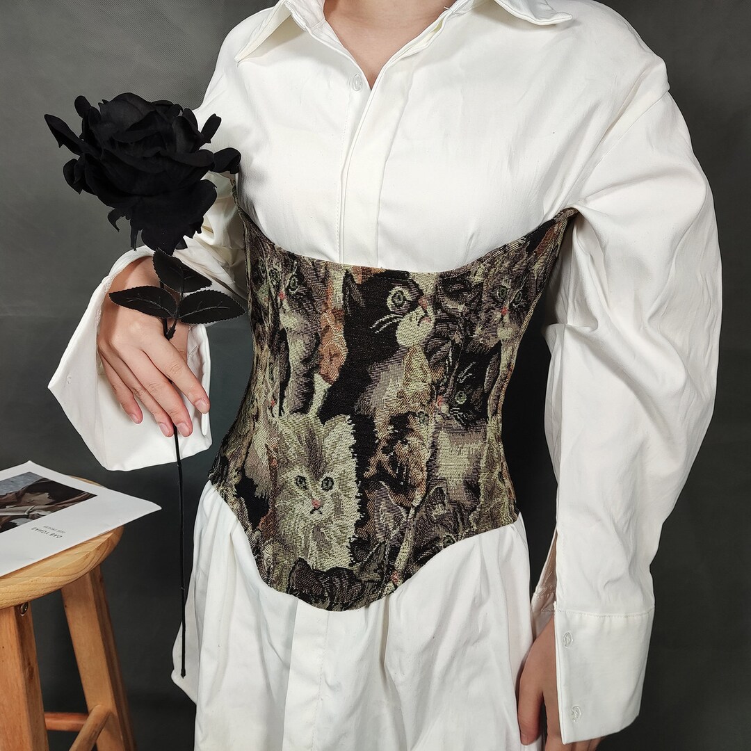 Persian Cat Corset Belt/ Renaissance Underbust Corset/ Corset - Etsy