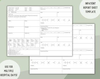 Nursing Rounds Report Sheet (Download Now) - Etsy