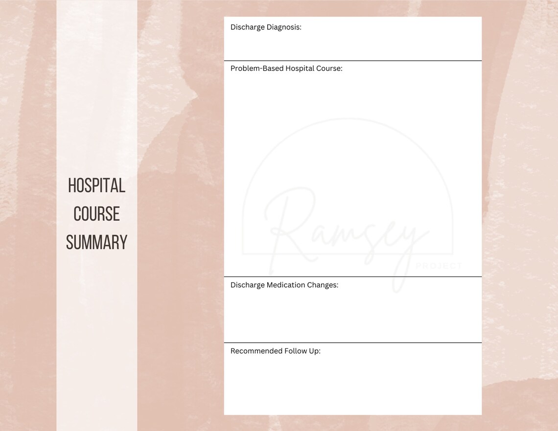 Medical Student Inpatient H and P Report Template With Disease Script ...