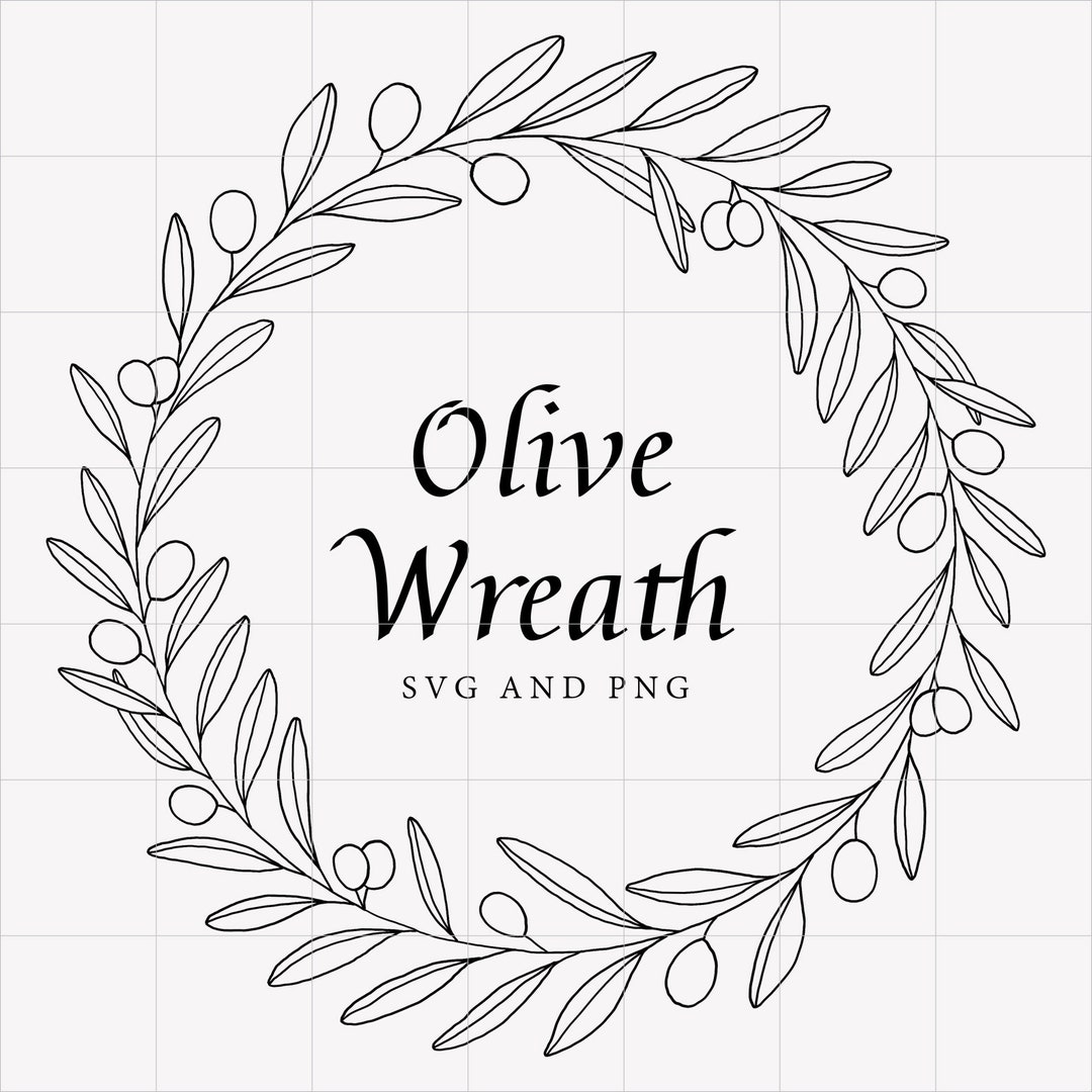 Olive Leaf, Hand Drawn Olives SVG, Olive Clipart, Olive Wreath PNG ...