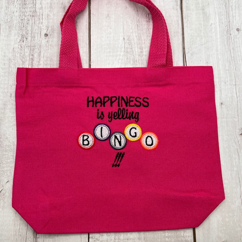 Embroidered Bingo Tote Bag. Personalized With Name. - Etsy