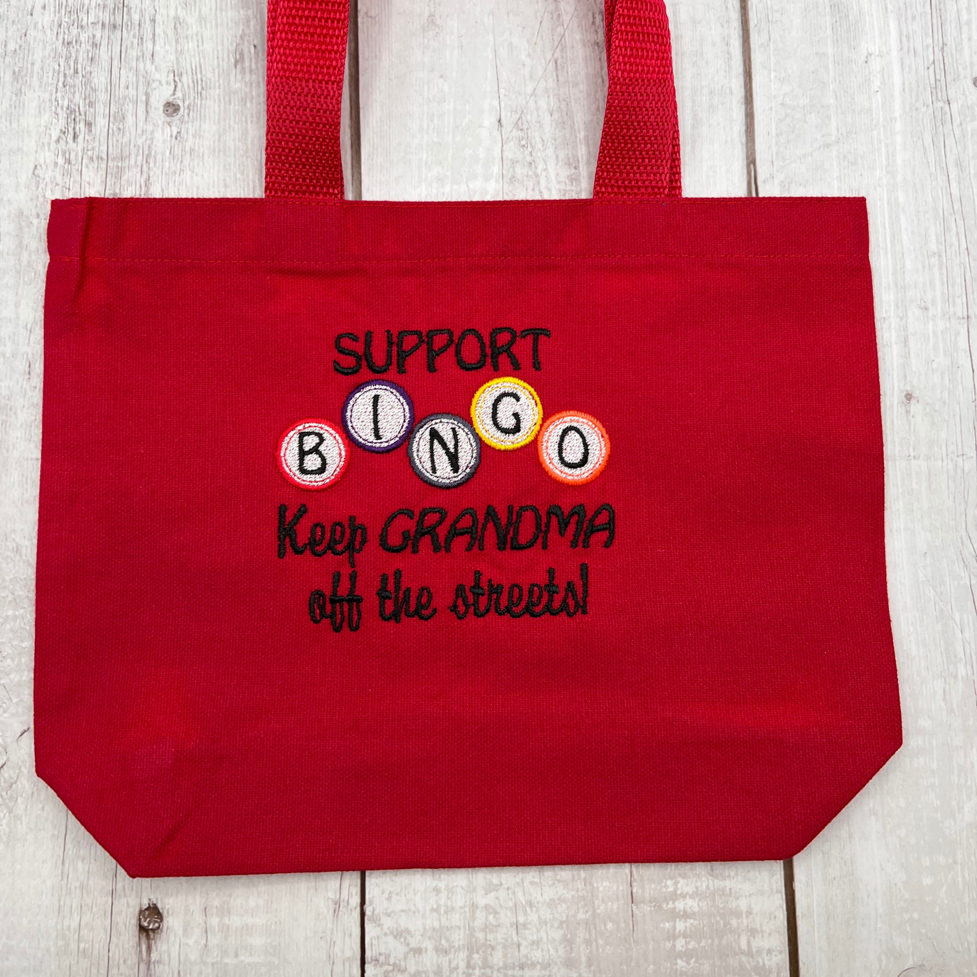 Embroidered Bingo Tote Bag. Personalized With Name. - Etsy