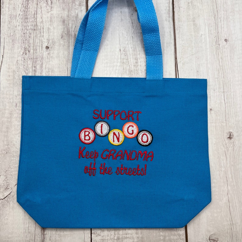 Embroidered Bingo Tote Bag. Personalized With Name. - Etsy