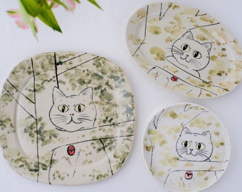Cat Dinnerware Set - Etsy