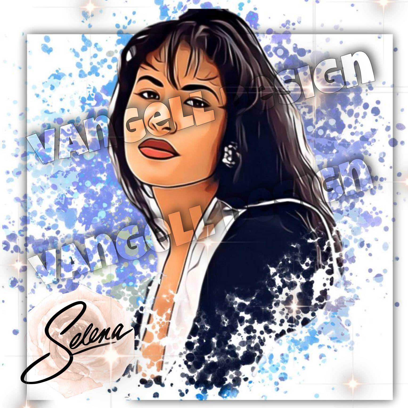 Digital Drawing & Illustration SELENA cartoon Selena sublimation Selena ...