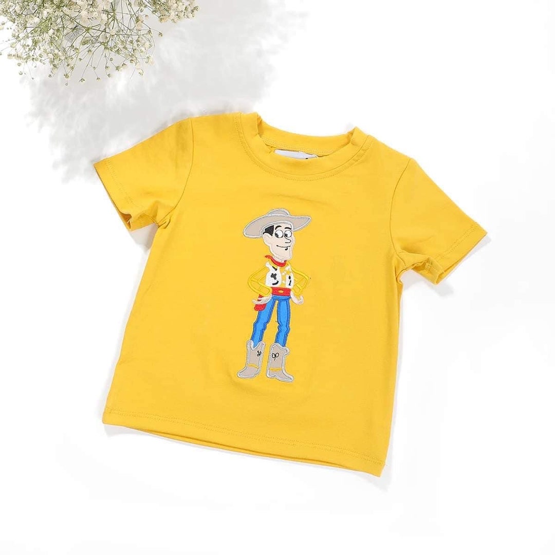 Woody Embroidered Front & Back Disney Mustard Shirt - Etsy