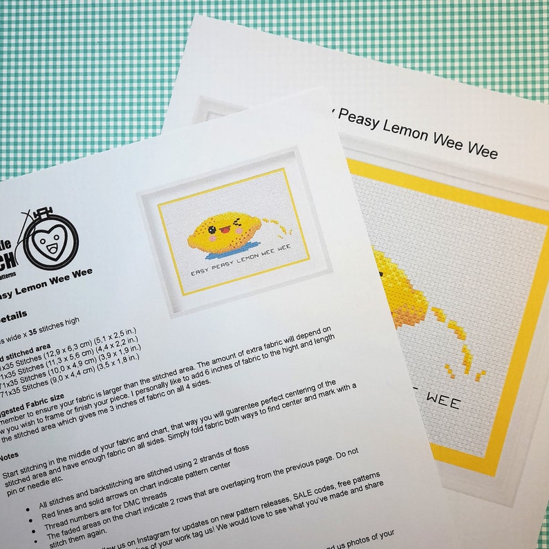 Funny Lemon Cross Stitch Pattern: Snarky Kawaii Design (PDF Pattern) - Etsy