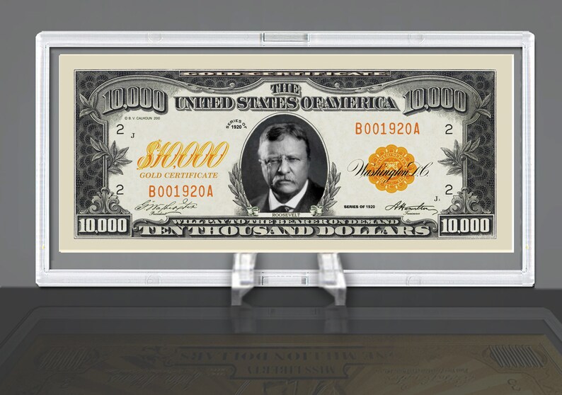 10,000.00 Ten Thousand Dollar Bill Desktop Collectible Comes in ...