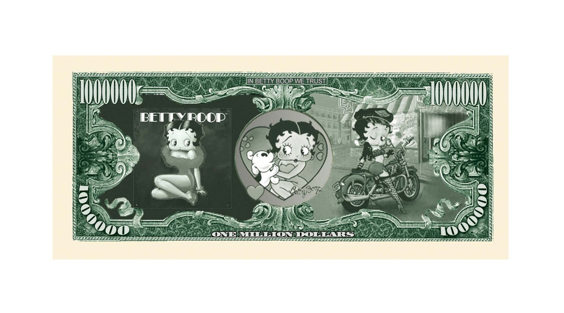 Betty Boop Million Dollar Collectible Novelty Bill not Real - Etsy