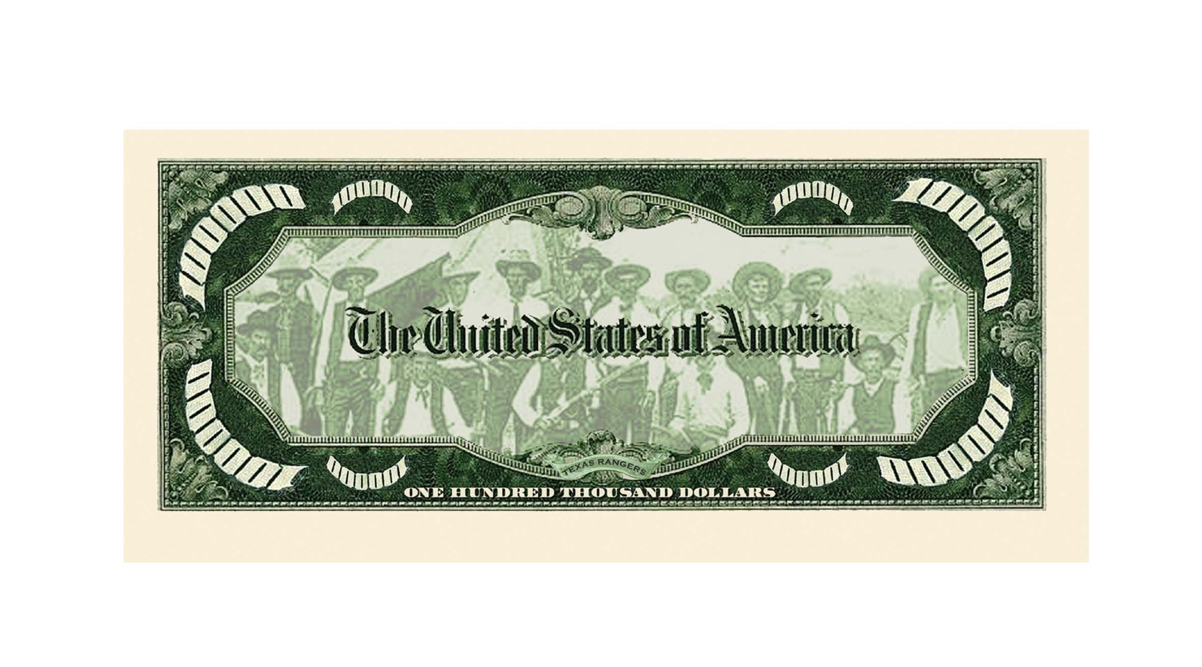 1000 Dollar Bill Back