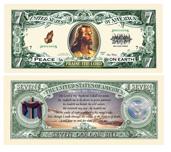 Jesus Christ Praise the Lord Christian Novelty Dollar Bills | Etsy