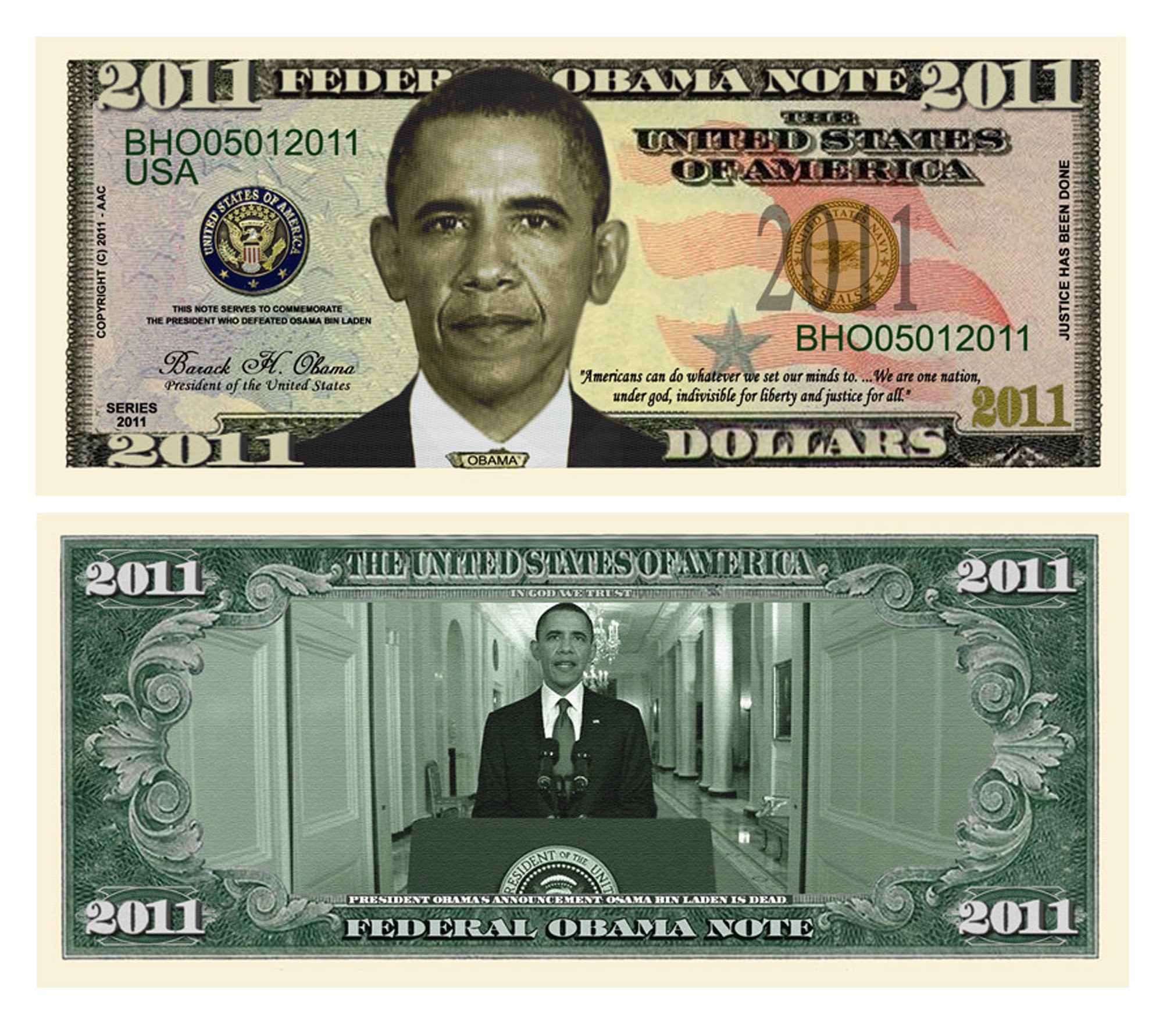 1000000 Dollar Bill Obama