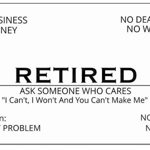 Funny Retirement Business Cards 25 Humorous Novelty Gift for the ...