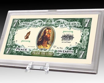 Jesus Christ Seven Dollar Bill Desktop Collectible Comes in - Etsy