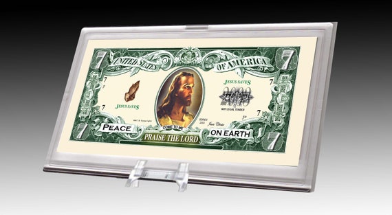 Jesus Christ Seven Dollar Bill Desktop Collectible Comes in | Etsy