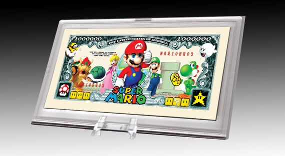 Super Mario Bros Million Dollar Bill Desktop Collectible - Etsy