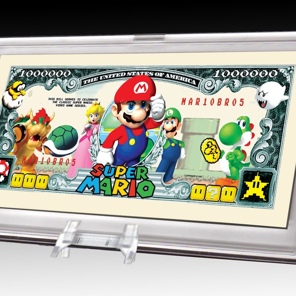 Mario Dollar Bill - Etsy