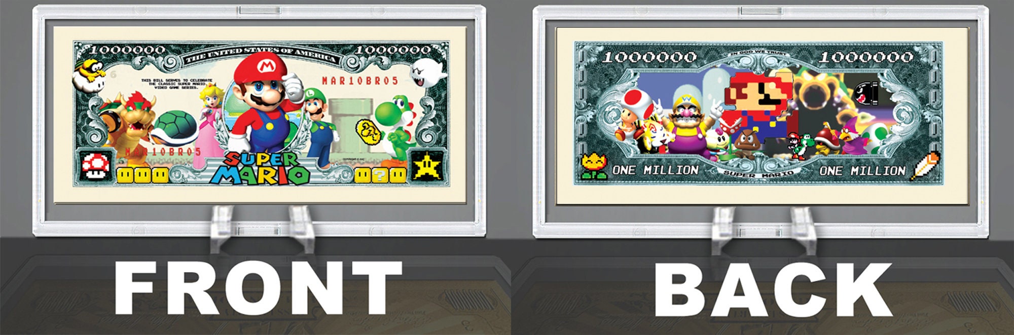 Super Mario Bros Million Dollar Bill Desktop Collectible - Etsy