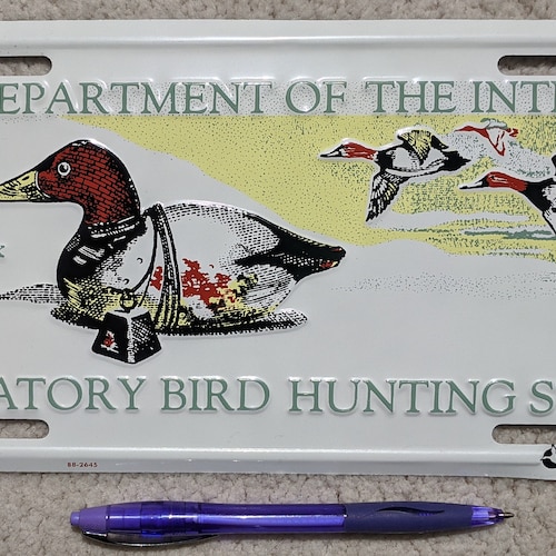 FEDERAL DUCK STAMP License Plate decoy Rw-42 - Etsy