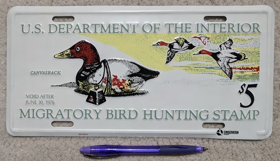 FEDERAL DUCK STAMP License Plate Decoy rw-42 | Etsy