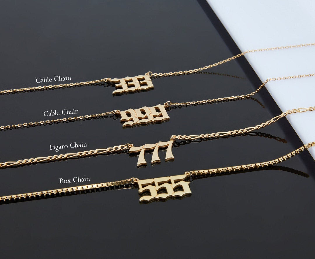 Personalized Angel Number Necklace: 925 Sterling Silver Lucky Number ...