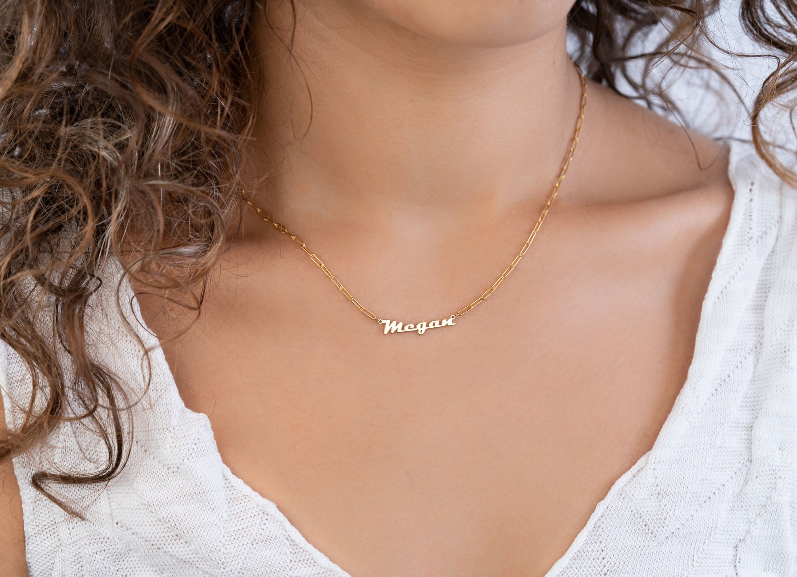 Silver Name Necklace Personalize Gift Sterling Silver Name - Etsy