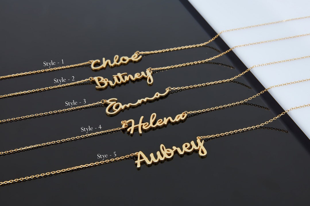 925 Sterling Silver Name Necklace, Personalized Gift, Christmas Gift ...