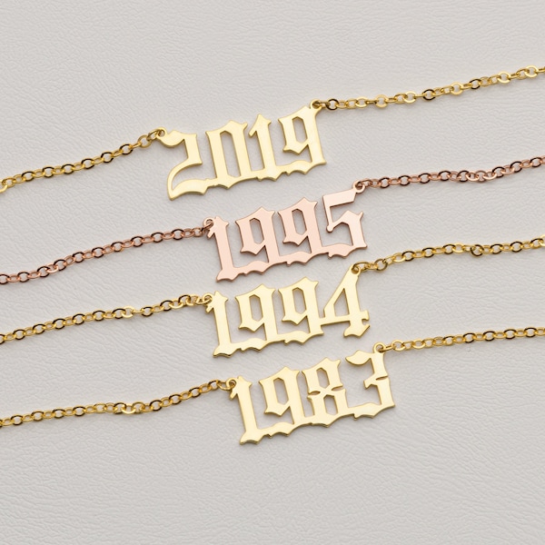 Birth Date Necklace - Etsy
