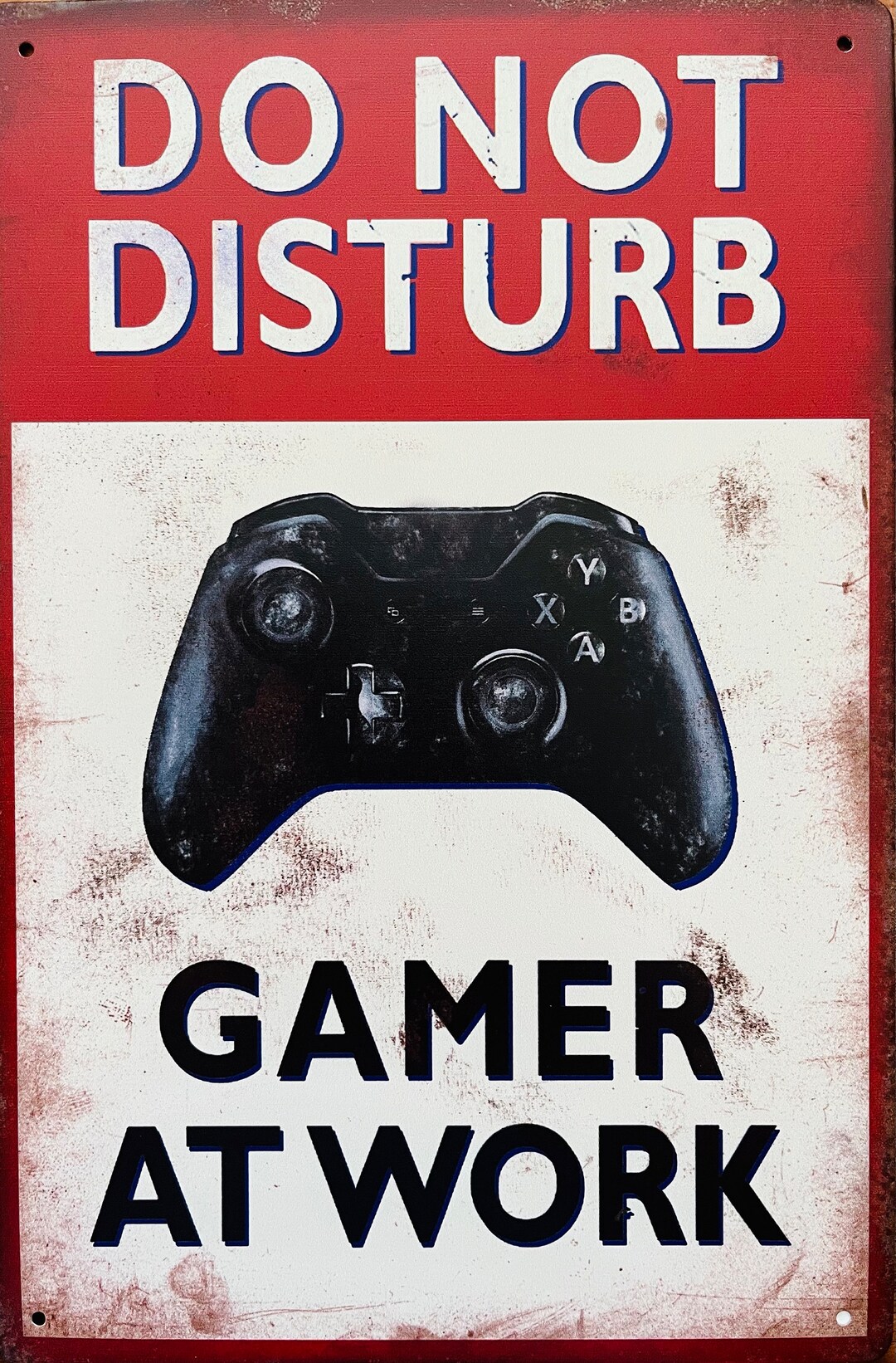 Metal Sign Retro Gamer Home Gaming Room Man Cave Home - Etsy