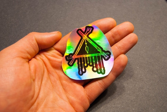 Holographic Sticker Magic Sticker Psychodelic Sticker - Etsy