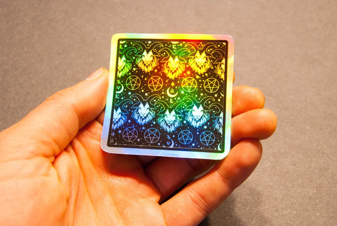 Holographic Sticker, Pentagram Sticker, Holo Sticker, Holographic ...