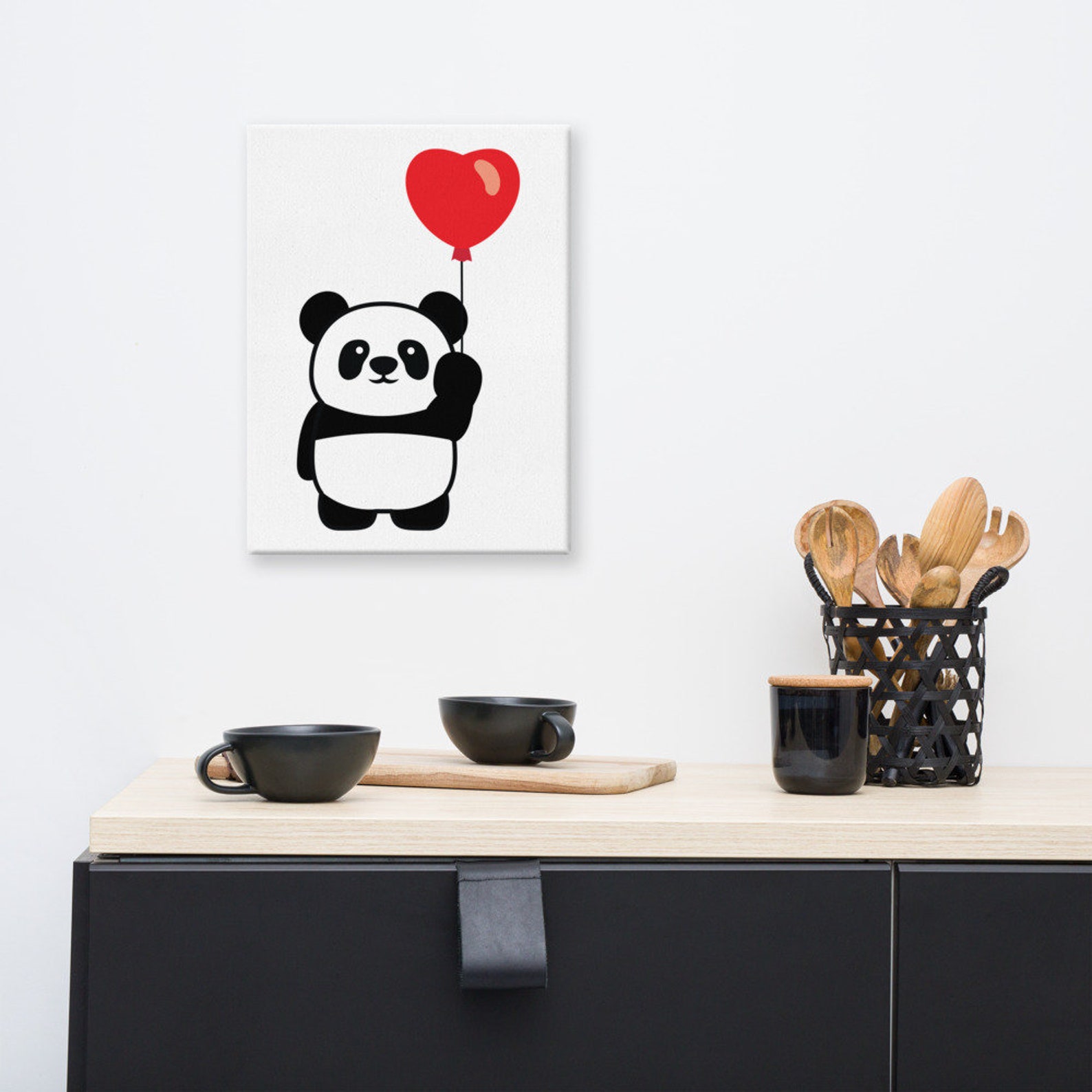 Panda Canvas Panda Art Cute Panda Canvas Cute Panda Art | Etsy