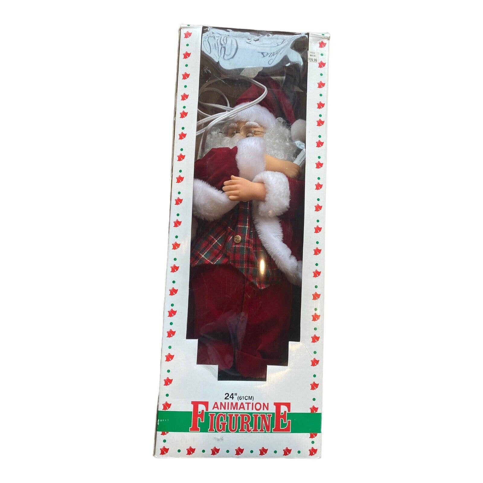 Vintage Animated Santa Claus 24” Figure Holding Candle Works - Etsy
