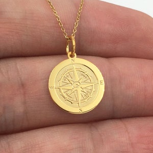 18k Gold Compass - Etsy
