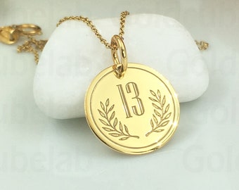 Number 13 Pendant - Etsy