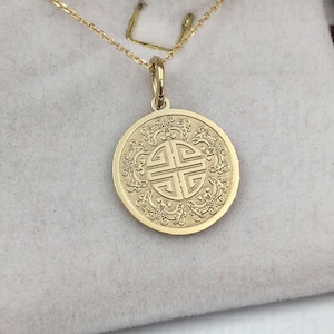 Real 14k Solid Gold Five Bats Necklace, Personalized Pendant, Good Luck ...