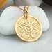 Real 14k Solid Gold Sun Necklace, Personalized Sun Pendant, Dainty Sun ...