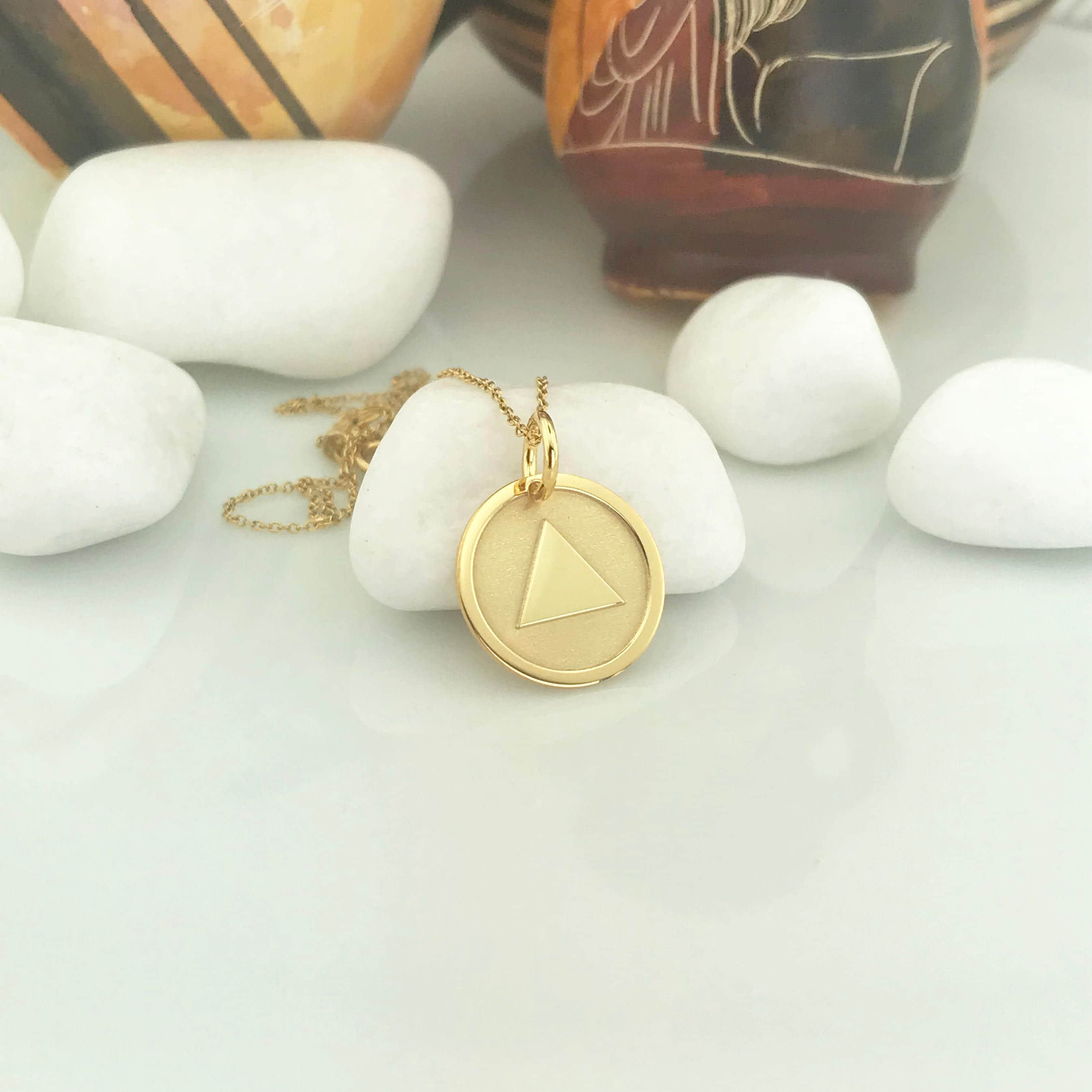 Real 14k Solid Gold Fire Element Necklace Personalized Gold - Etsy