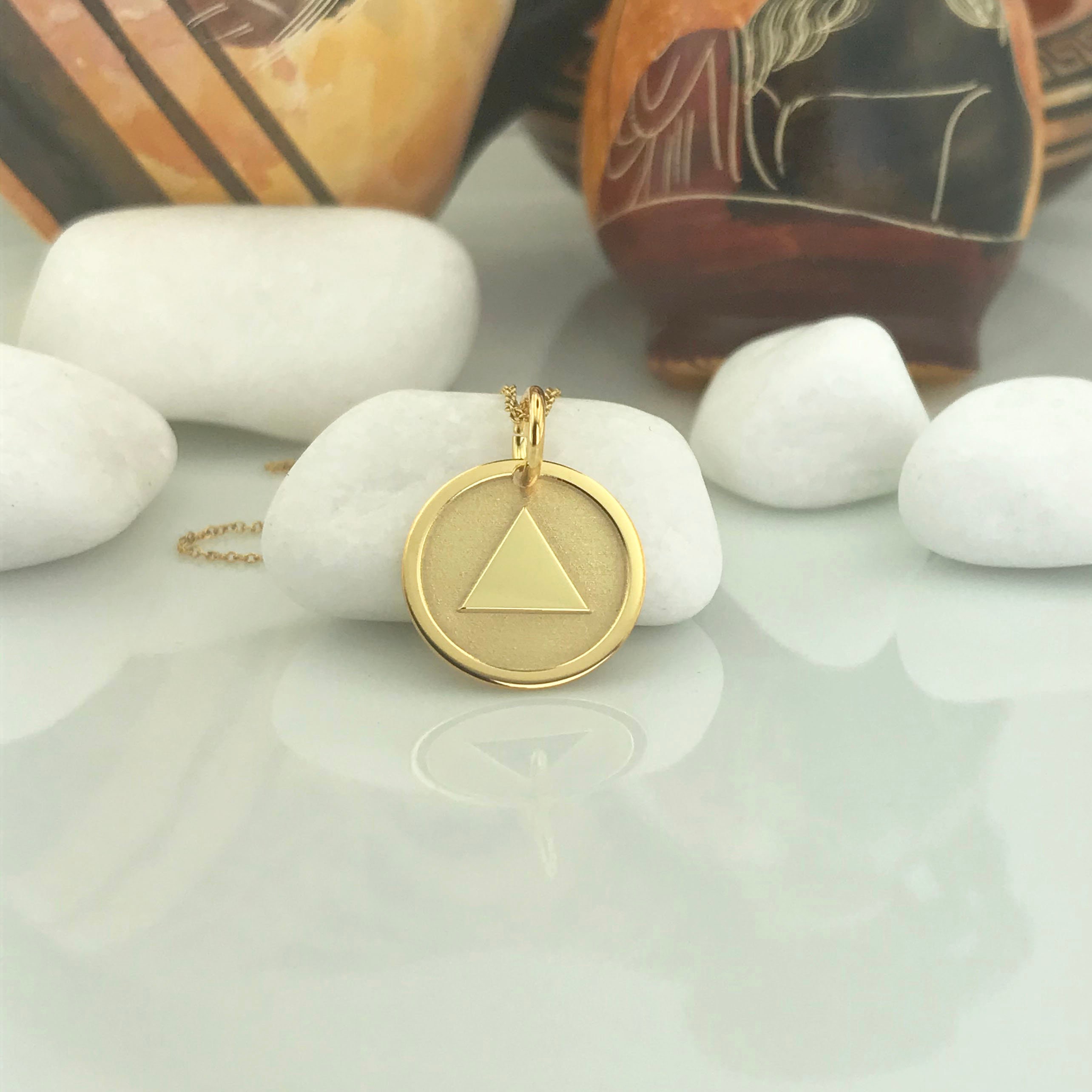 Real 14k Solid Gold Fire Element Necklace Personalized Gold - Etsy