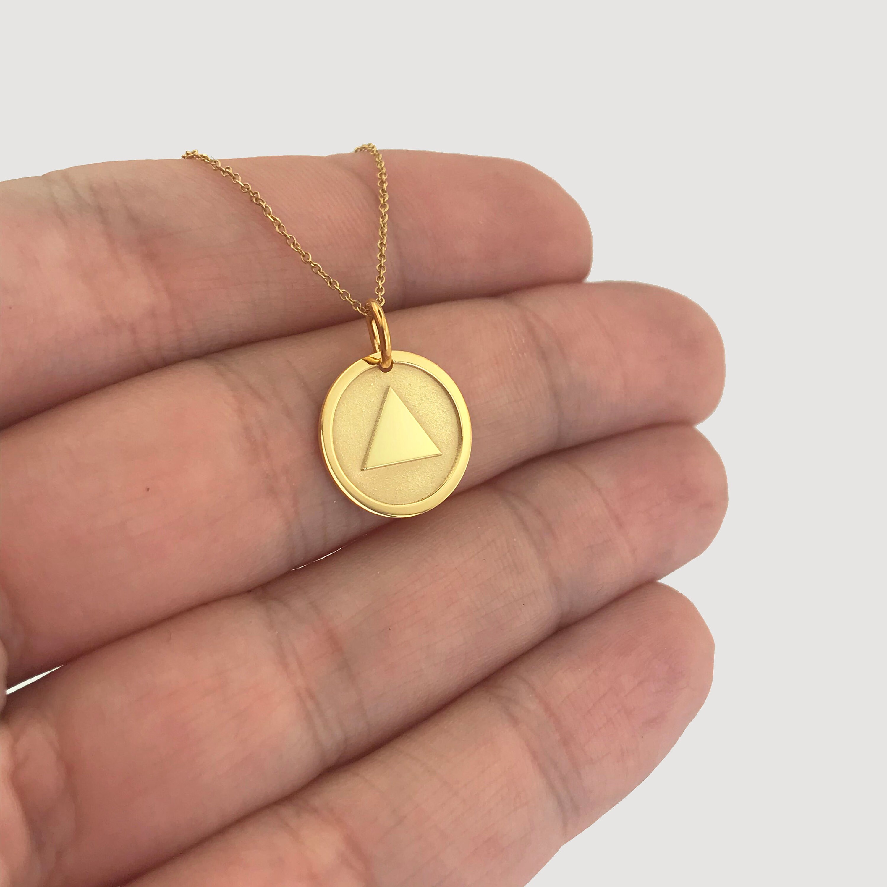 Real 14k Solid Gold Fire Element Necklace Personalized Gold - Etsy