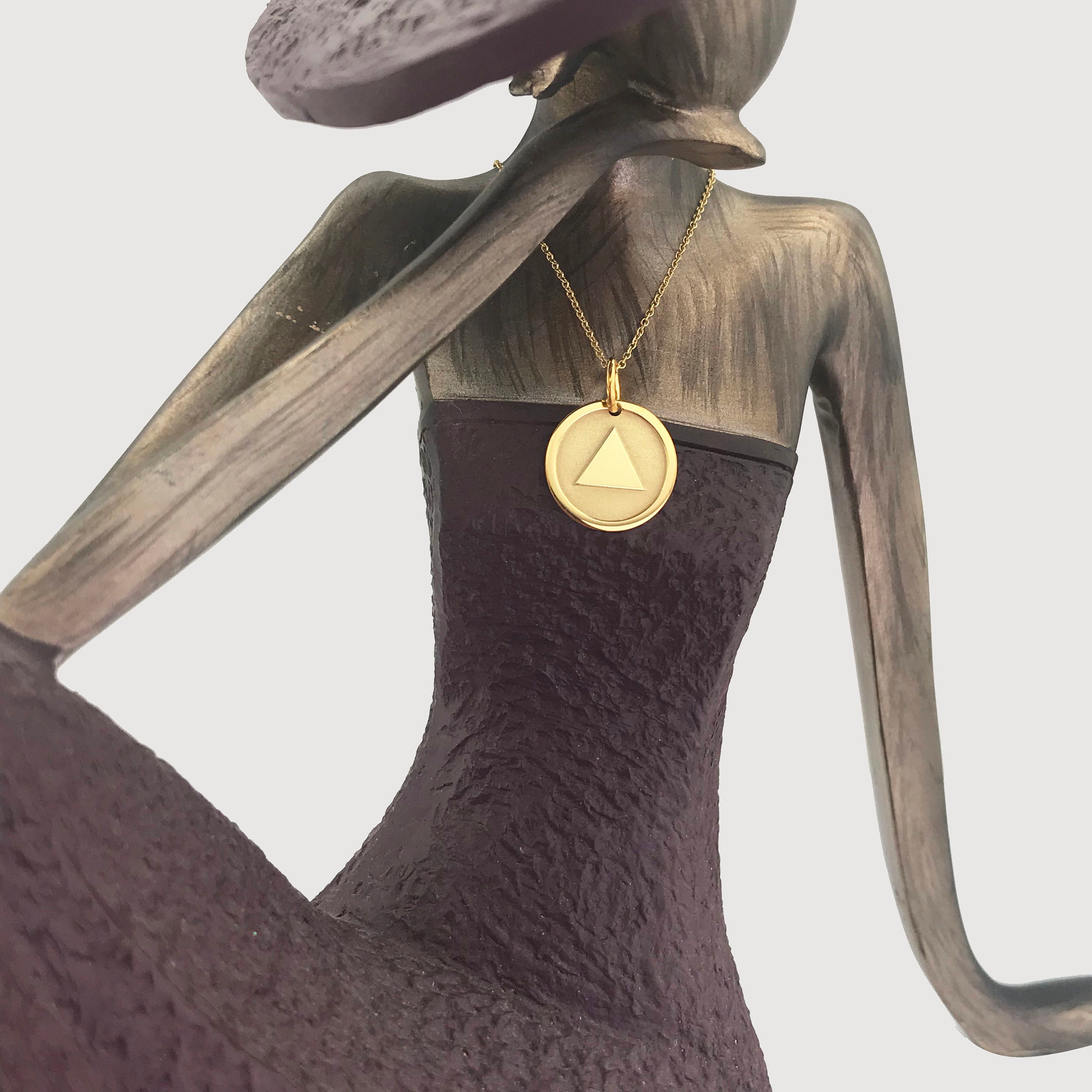 Real 14k Solid Gold Fire Element Necklace Personalized Gold - Etsy