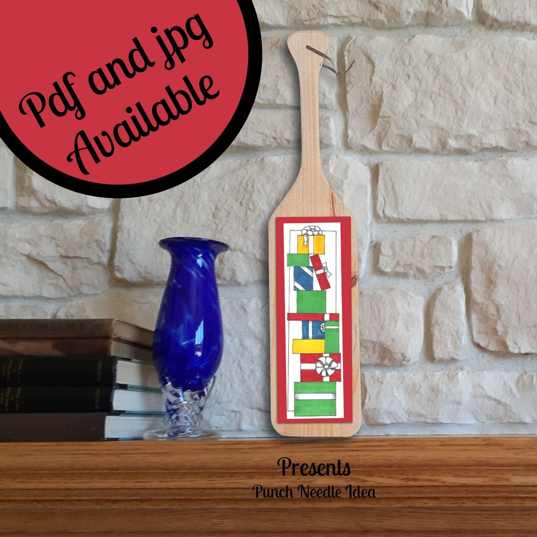 Wrapped Presents, Punch Needle Embroidery, PDF and JPG PATTERN, Gift ...