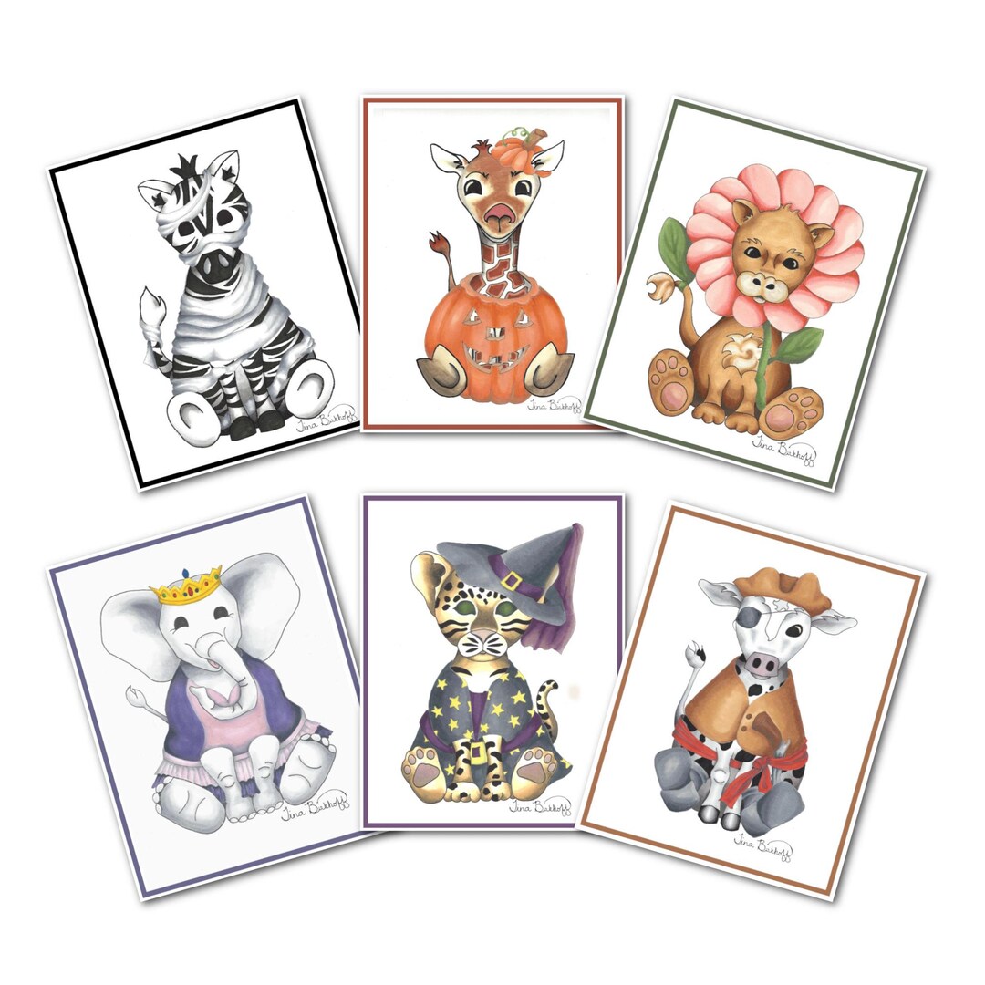 Halloween Animal Costume Party Cards: Kids' Invitations - Etsy