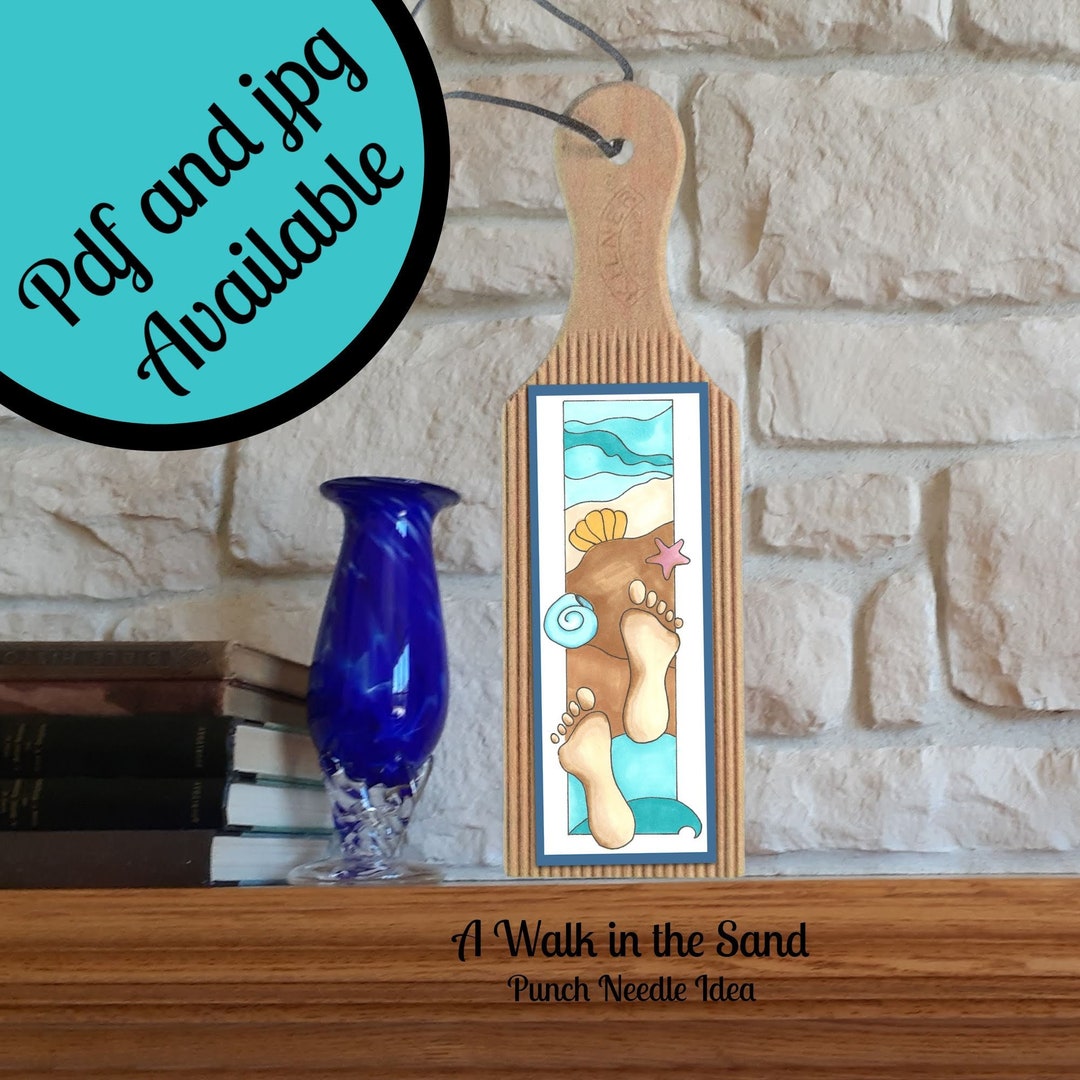 Sand Beach Art, Punch Needle Embroidery, PDF and JPG PATTERN, Sand ...