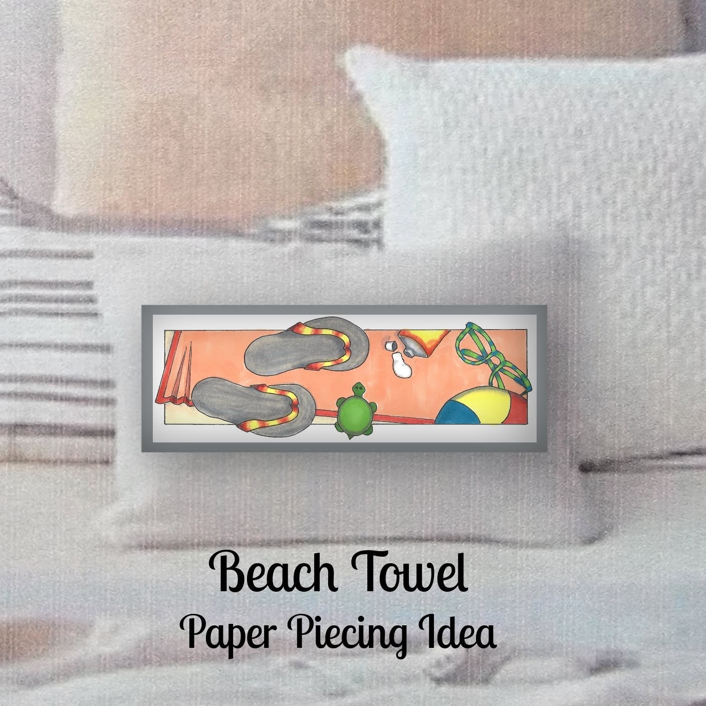 Beach Towel Art, Punch Needle Pattern, Paper Piecing, Porch Wall Décor ...