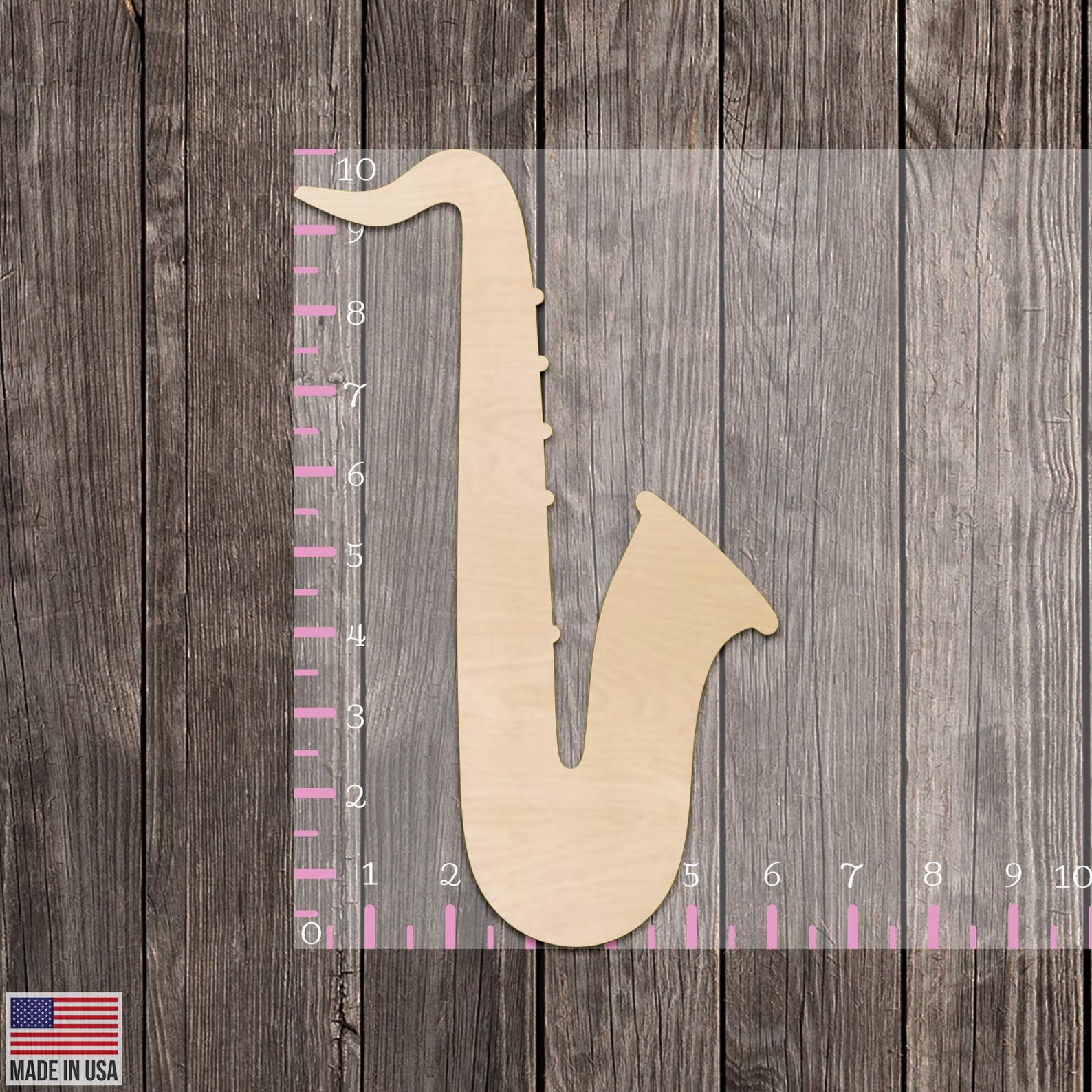 Saxophone Music Instrument Design Shape Cut Wall Decor, Accents, Craft ...