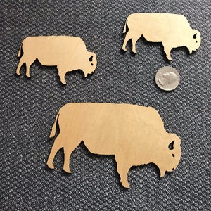 Buffalo Bison Shape Wood Cutout Various Sizes for DIY (unfinished Wood ...