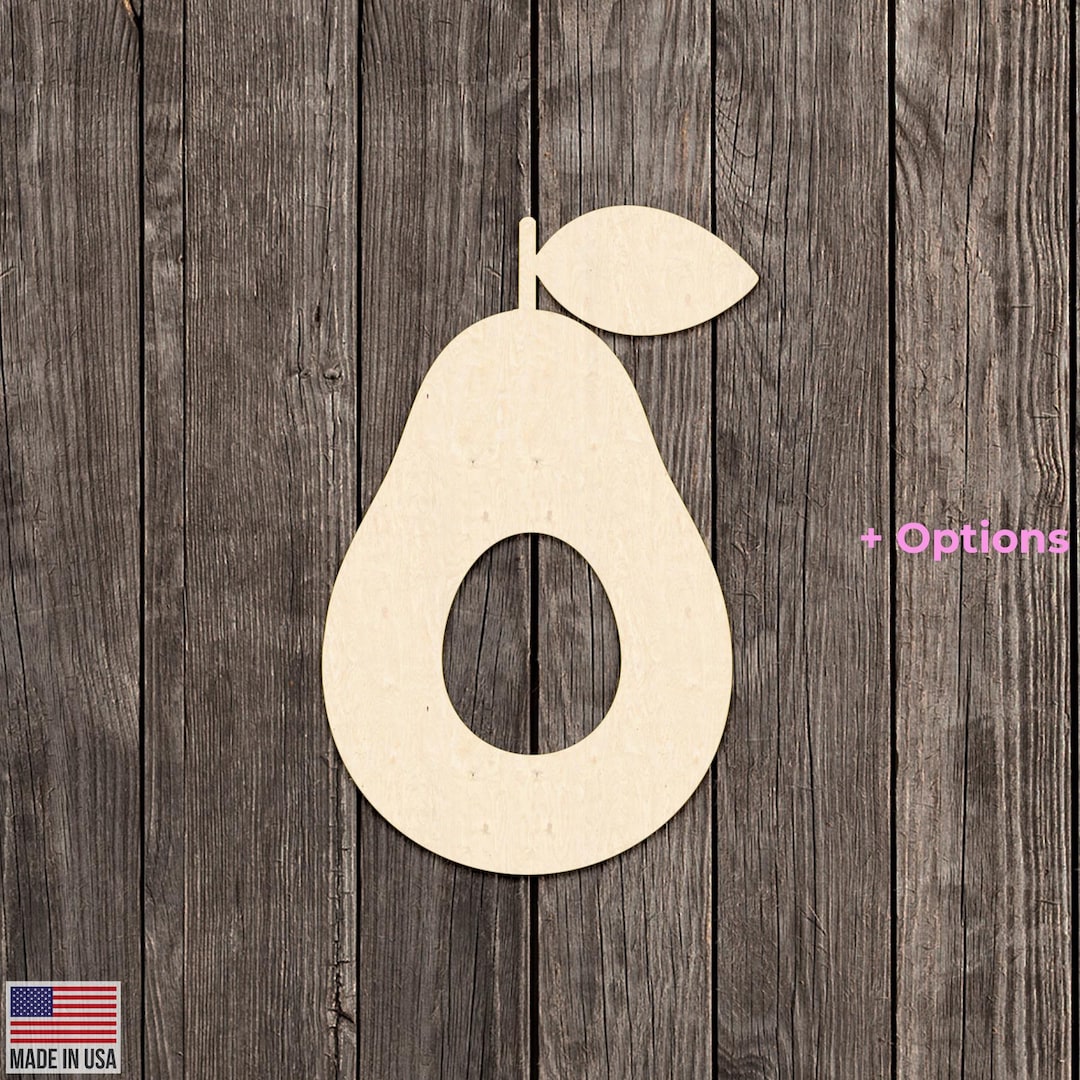 Avocado Wooden Cutout Shape for Decor & Crafts – Healthy Eating ...