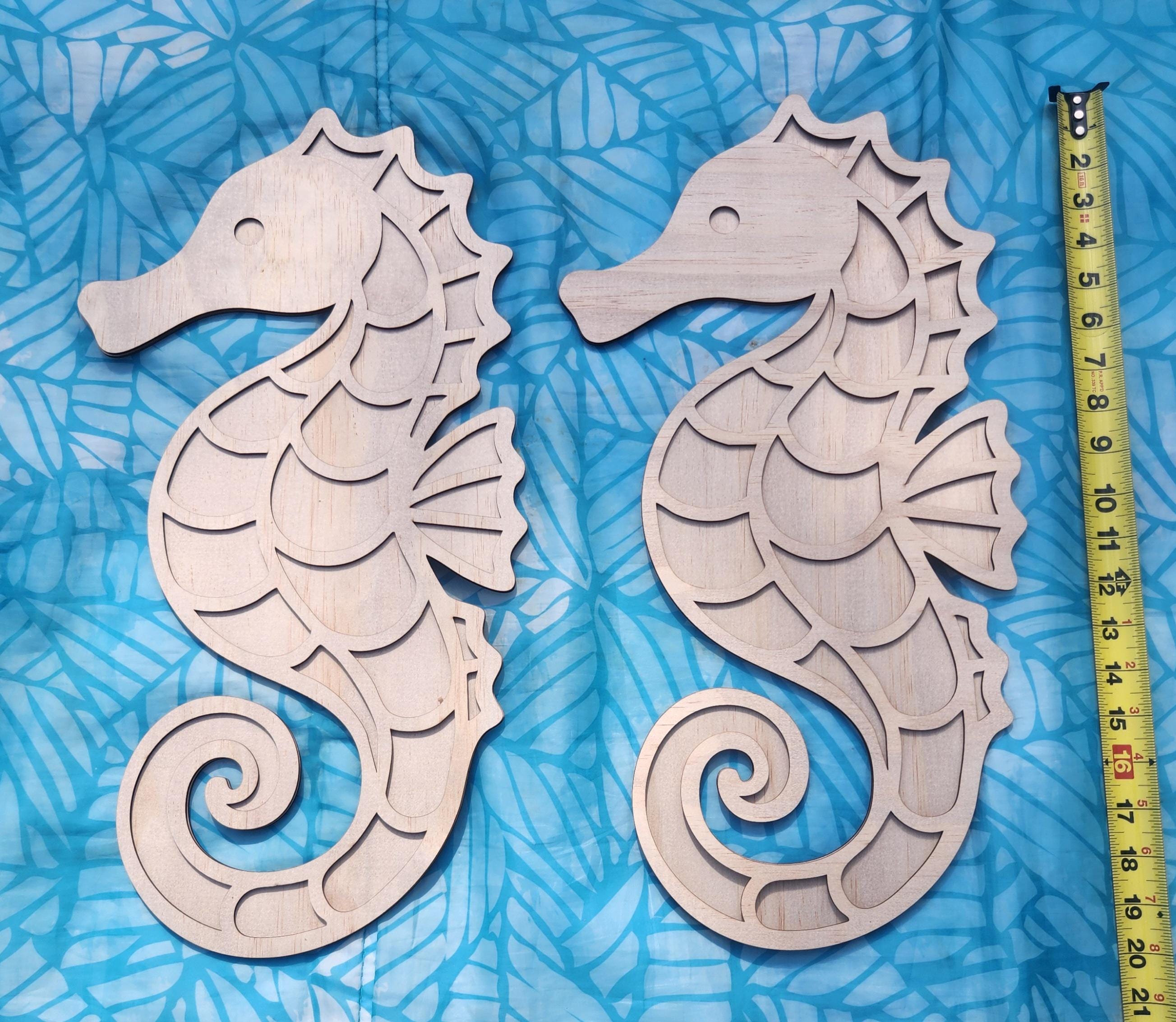 Diseño de caballito de mar (superposición opcional), decoración de vida ...