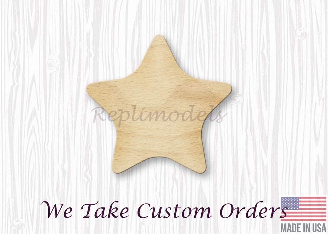 Borde redondeado en forma de estrella Recorte de madera varios tamaños ...